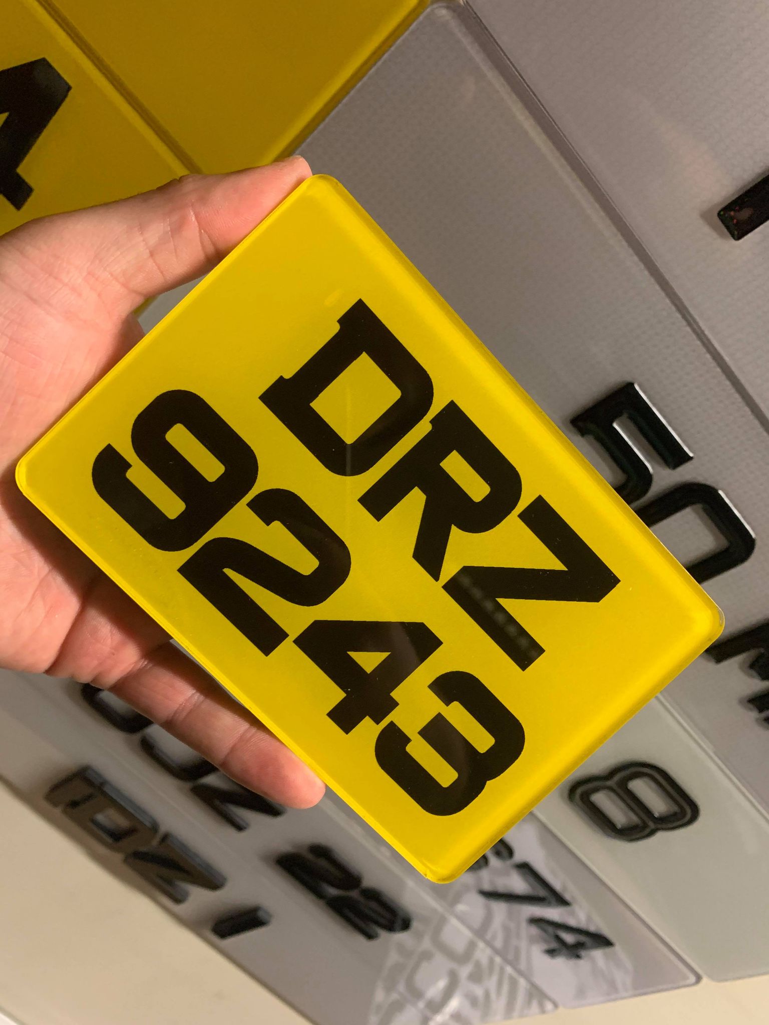 Metro Font Bike Plate 7 5 Gel Plates UK