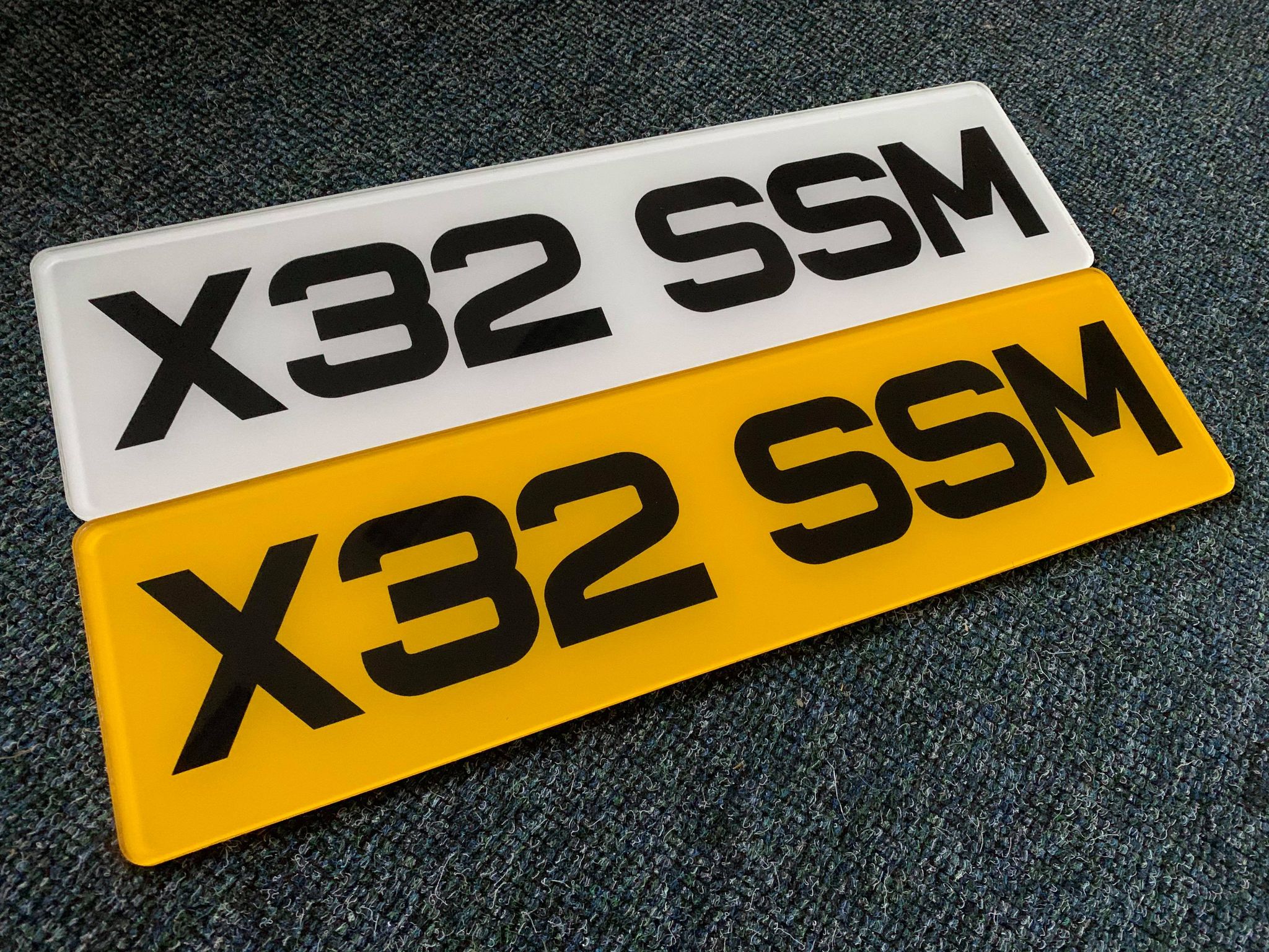 Metro Font Number Plates 1x Short Front Plate Gel Plates UK